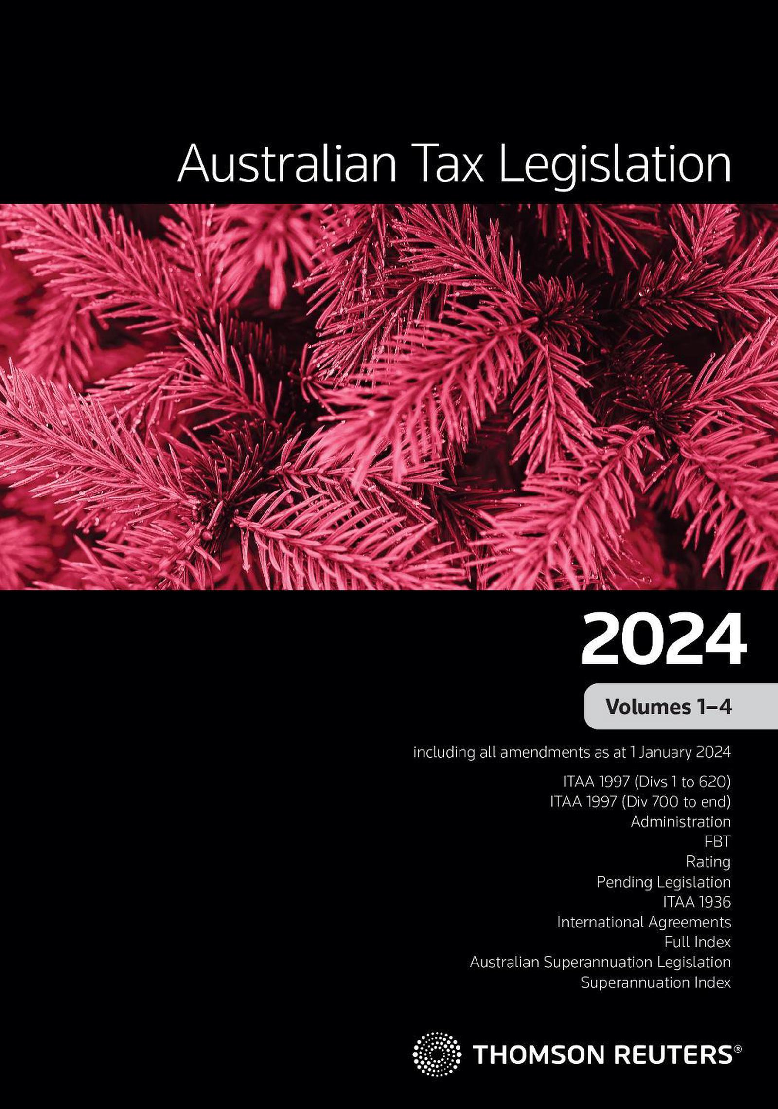 Buy Australian Tax Legislation 2024 Volumes 1-4 - MyDeal Australia