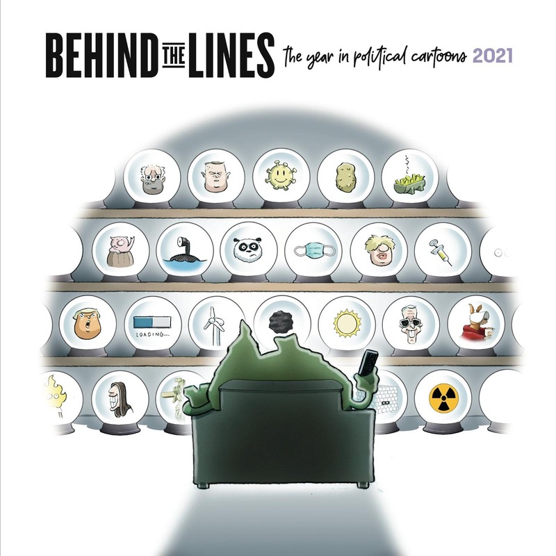 Buy Behind the Lines: The Year in Political Cartoons 2021 - MyDeal