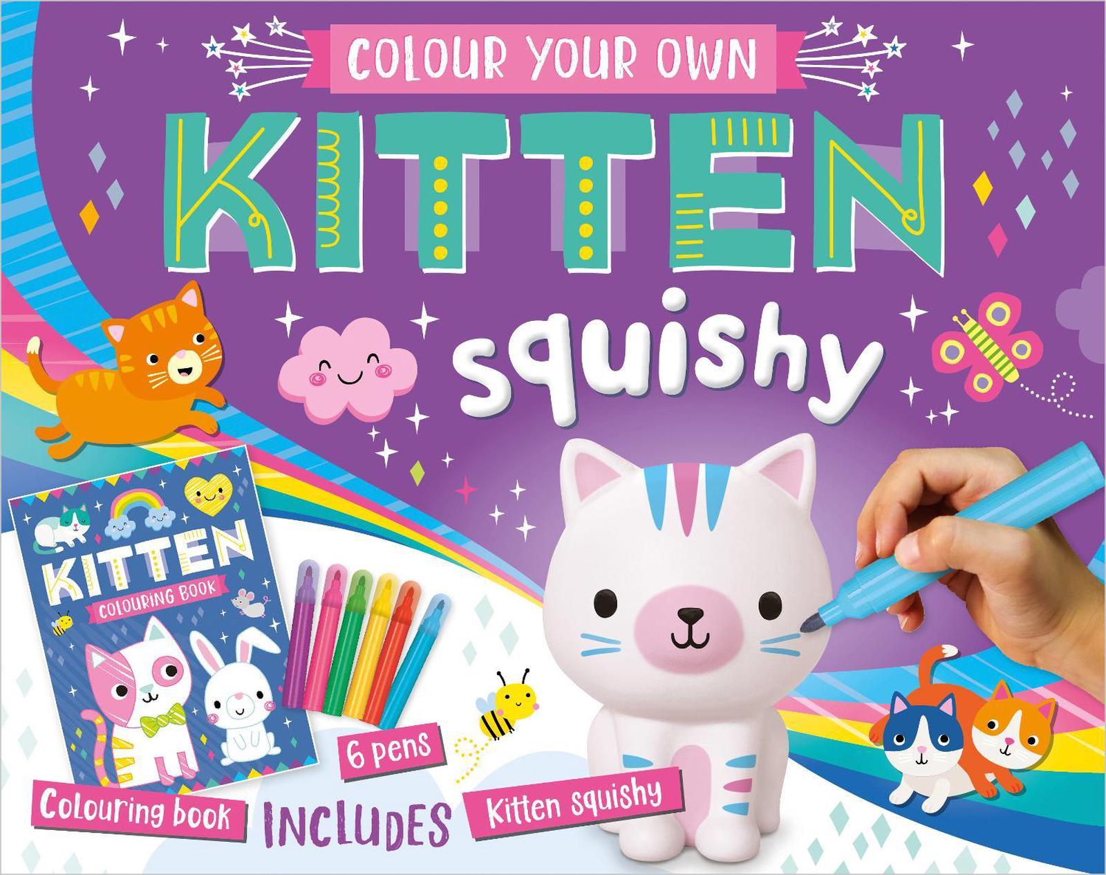 Buy Colour Your Own Colour Your Own Kitten Squishy - MyDeal Australia