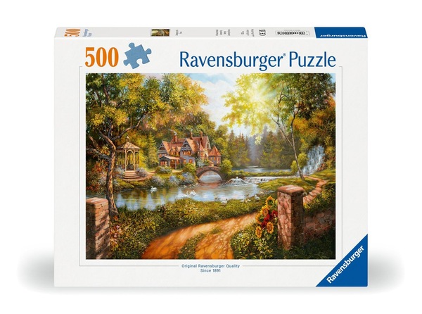 Buy Cottage by the River Puzzle, 500pc - MyDeal Australia