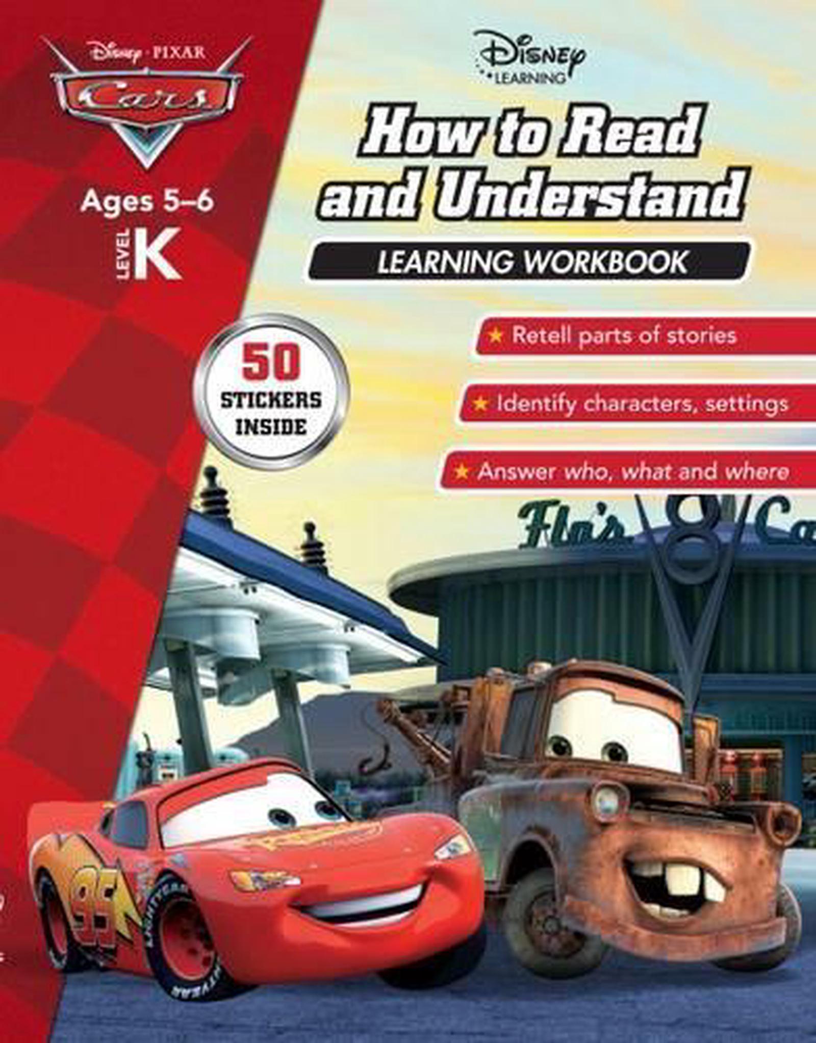Buy Disney Cars: How to Read and Understand Learning Workbook Level K ...