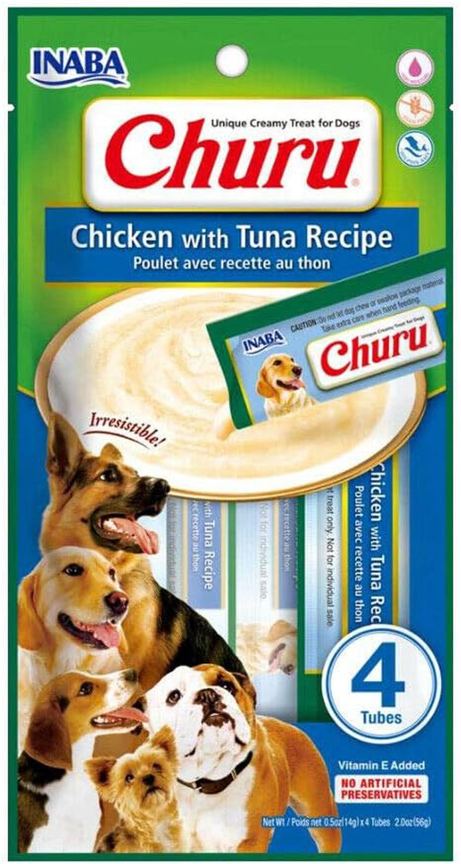 Buy Dog Churu Puree 4P Chicken with Tuna, 6 Pack - 56g - MyDeal Australia