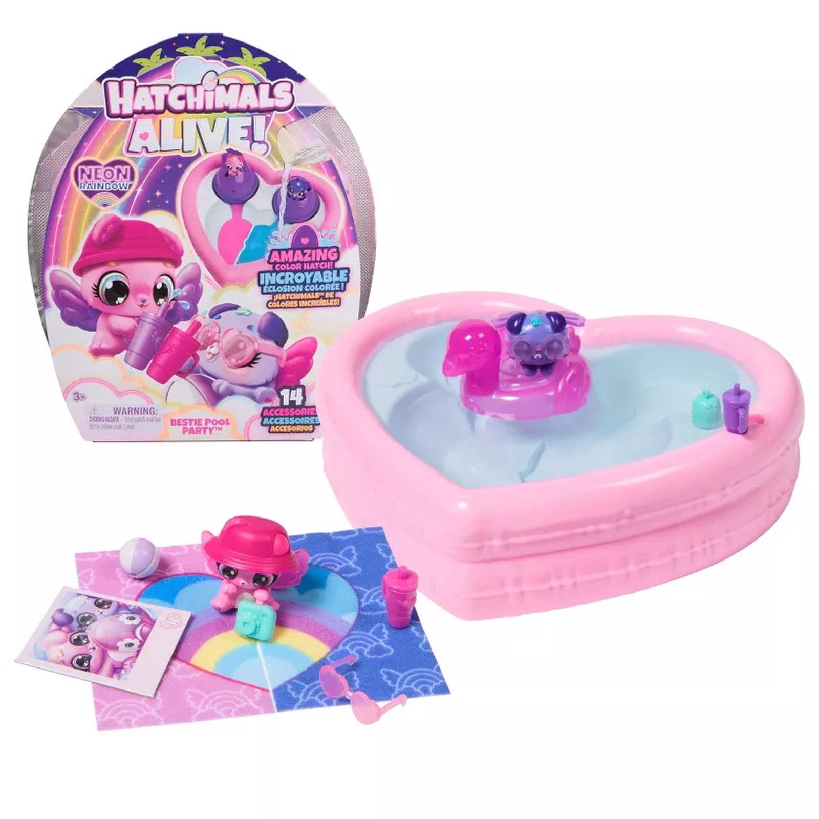 Buy Hatchimals Alive Neon Bestie Pool Party Playset - MyDeal Australia