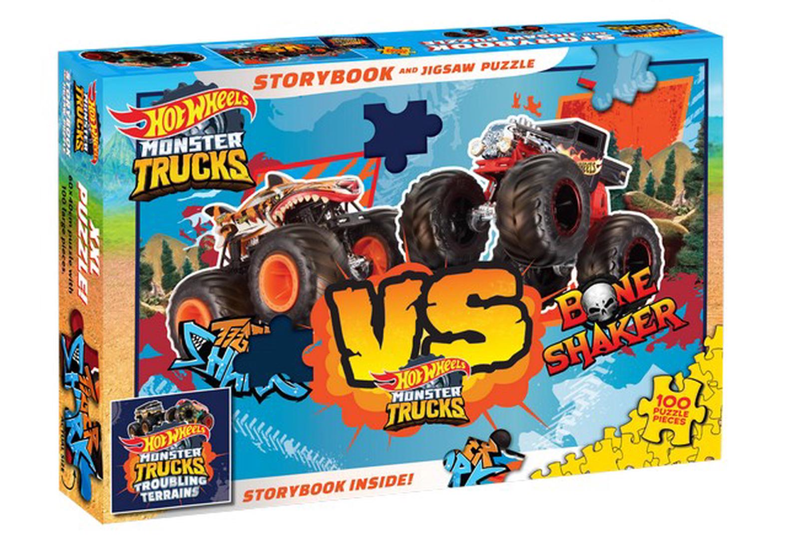 Buy Hot Wheels Monster Trucks: Storybook and Jigsaw Puzzle (Mattel ...