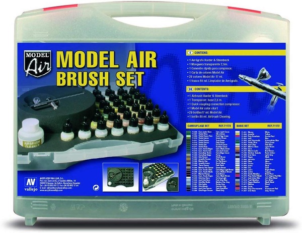 Buy Model Air, 29 Basic Colours Set + Airbrush Plastic Case - MyDeal ...