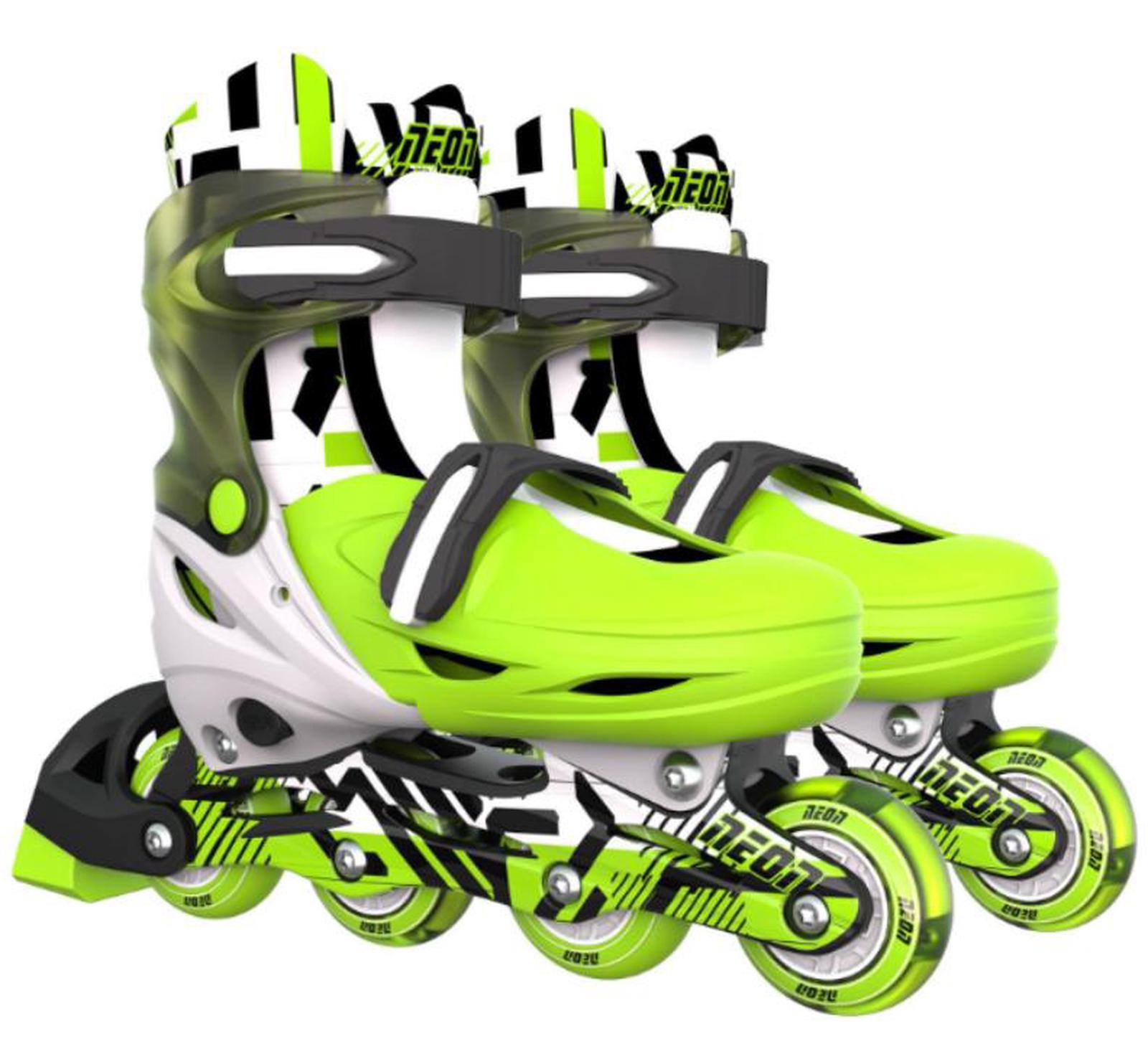 Buy Neon In line Skates (Green/Black) - Size 3-6 - MyDeal Australia