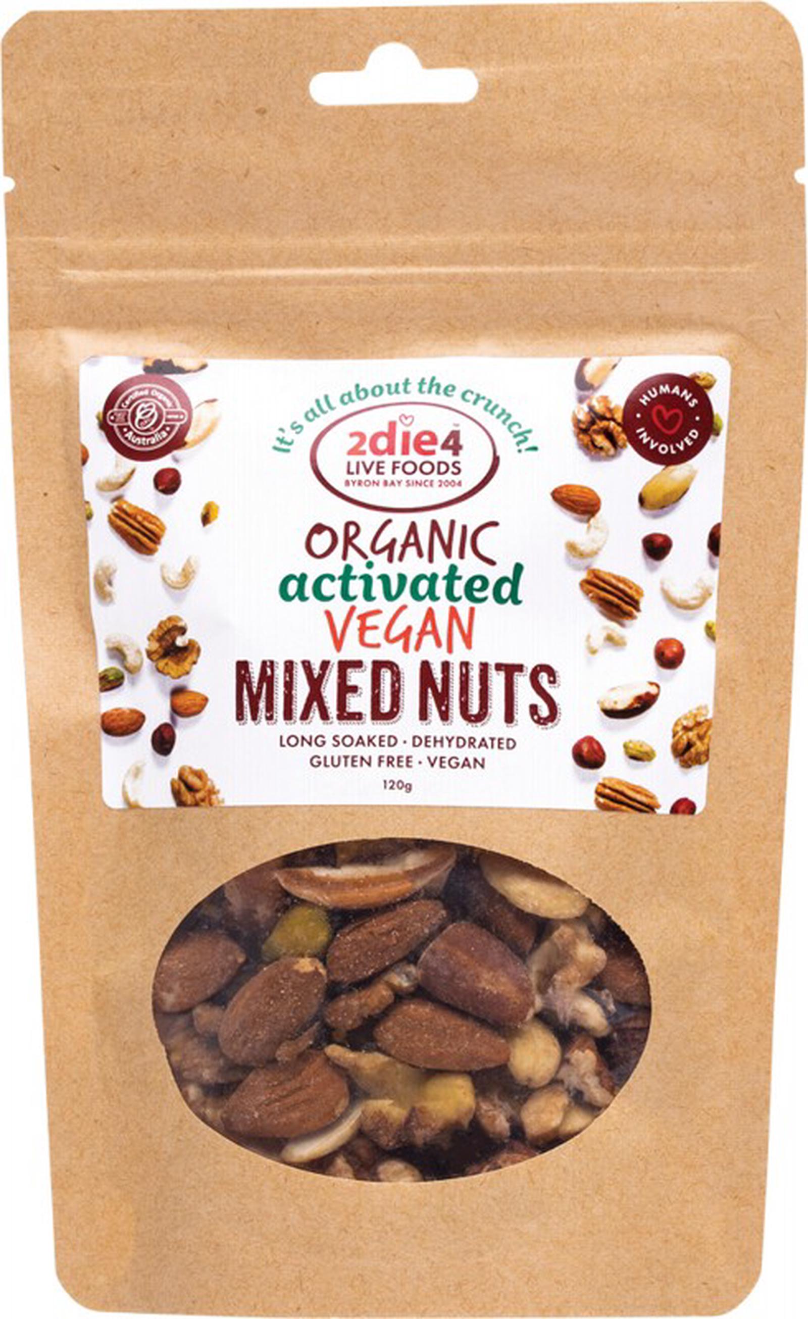Buy Organic Activated Nuts Mixed Vegan - 120g - MyDeal Australia