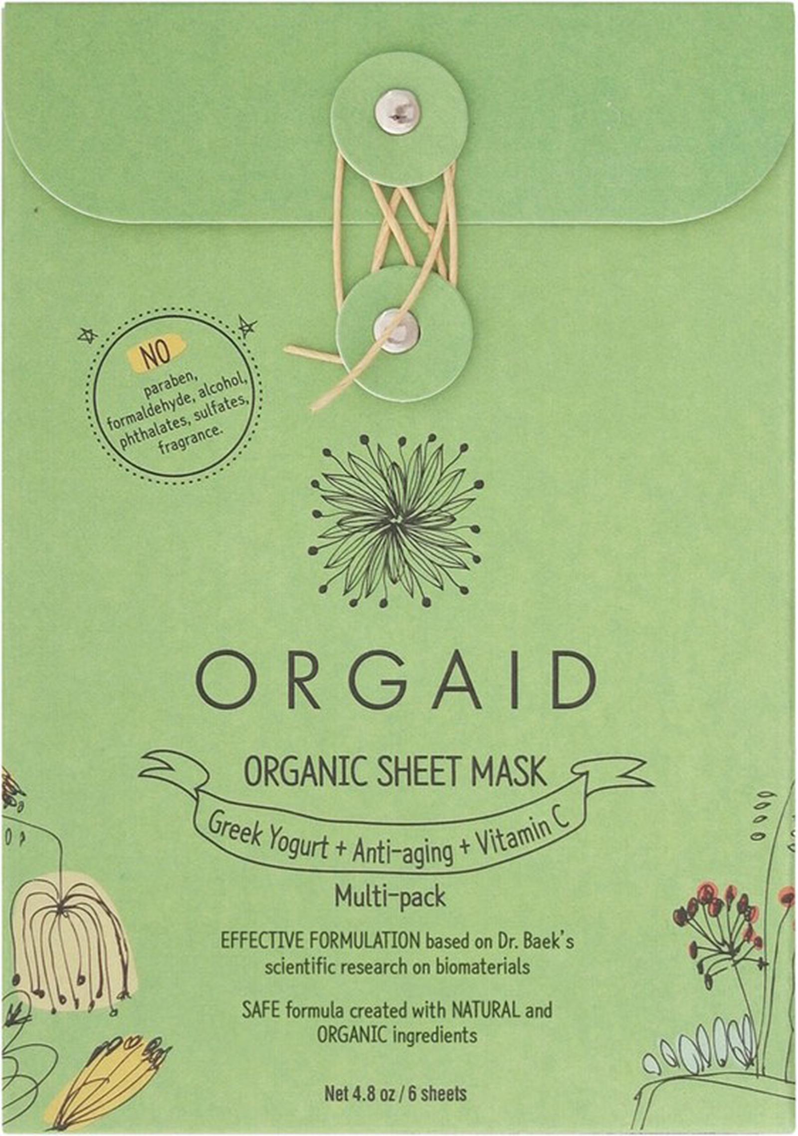 Buy Organic Sheet Mask (Greek Yogurt, Anti-Aging + Vitamin C) - 24mL ...