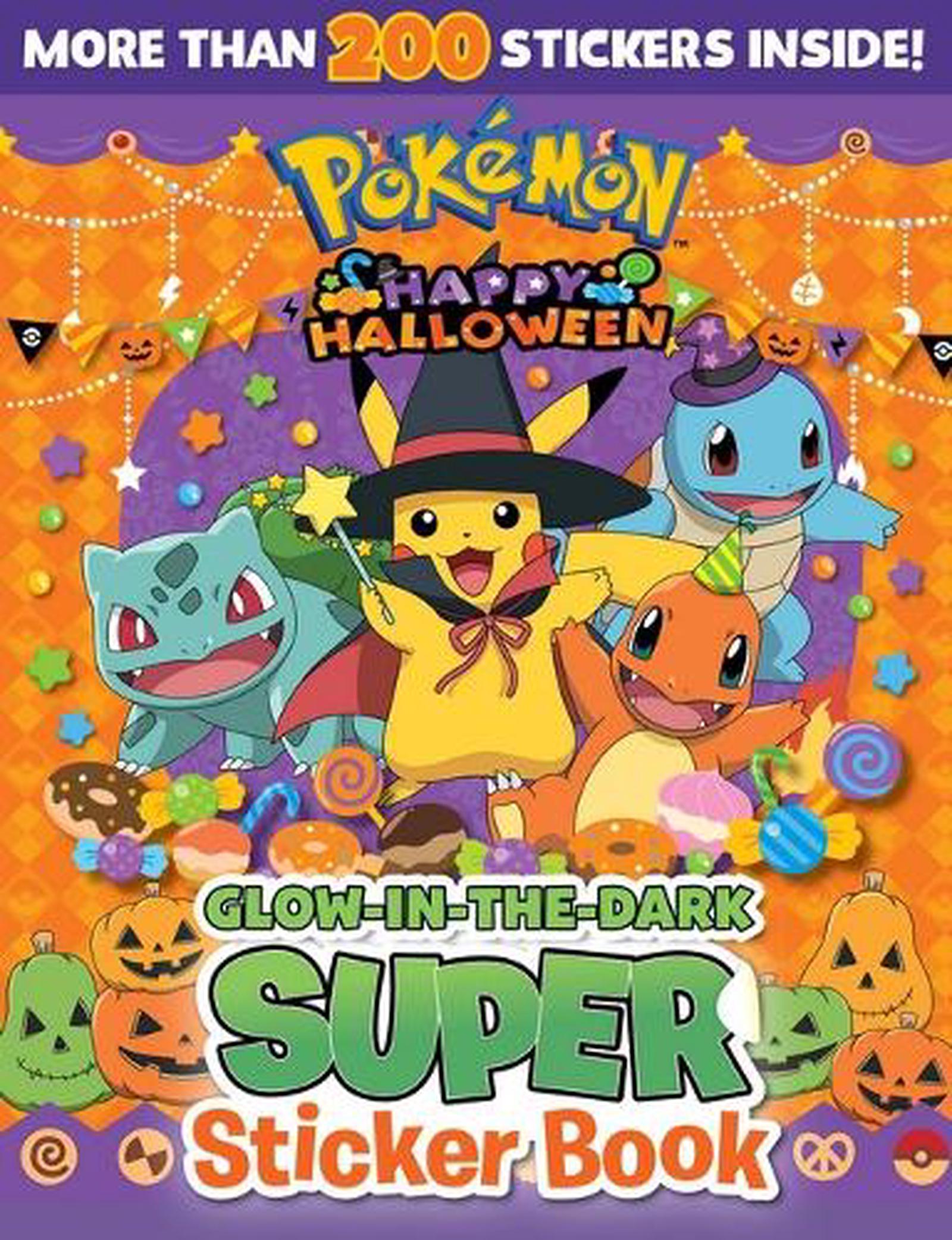 Buy Pokemon Happy Halloween: Glow-in-the-Dark Super Sticker Book ...