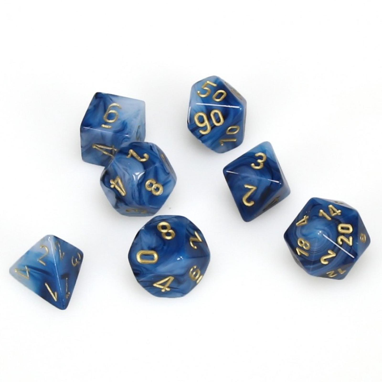 Buy Polyhedral Dice - 7D Phantom Teal/Gold Set - MyDeal Australia