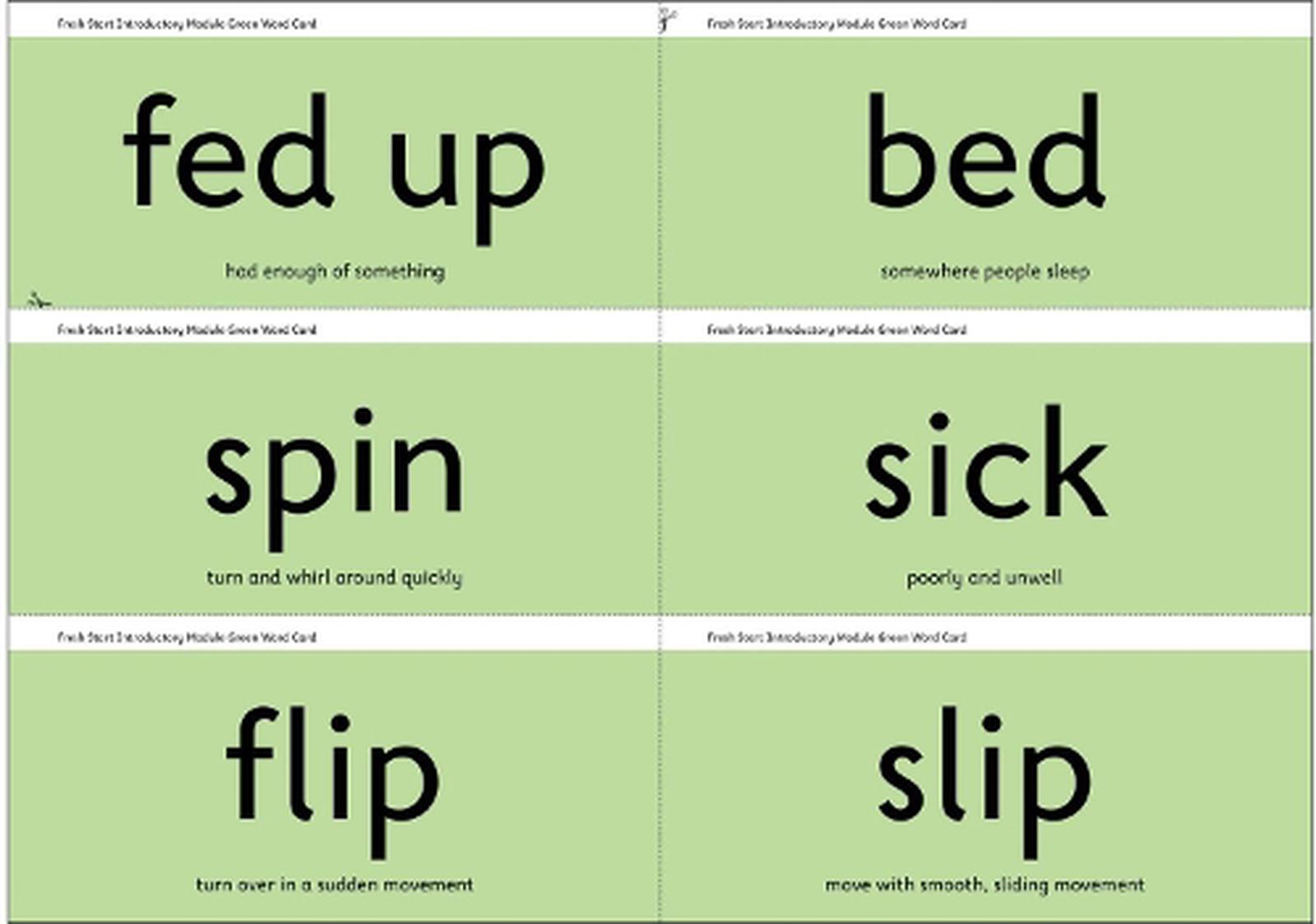 Buy Read Write Inc. Fresh Start: Module Green Word Cards - MyDeal Australia