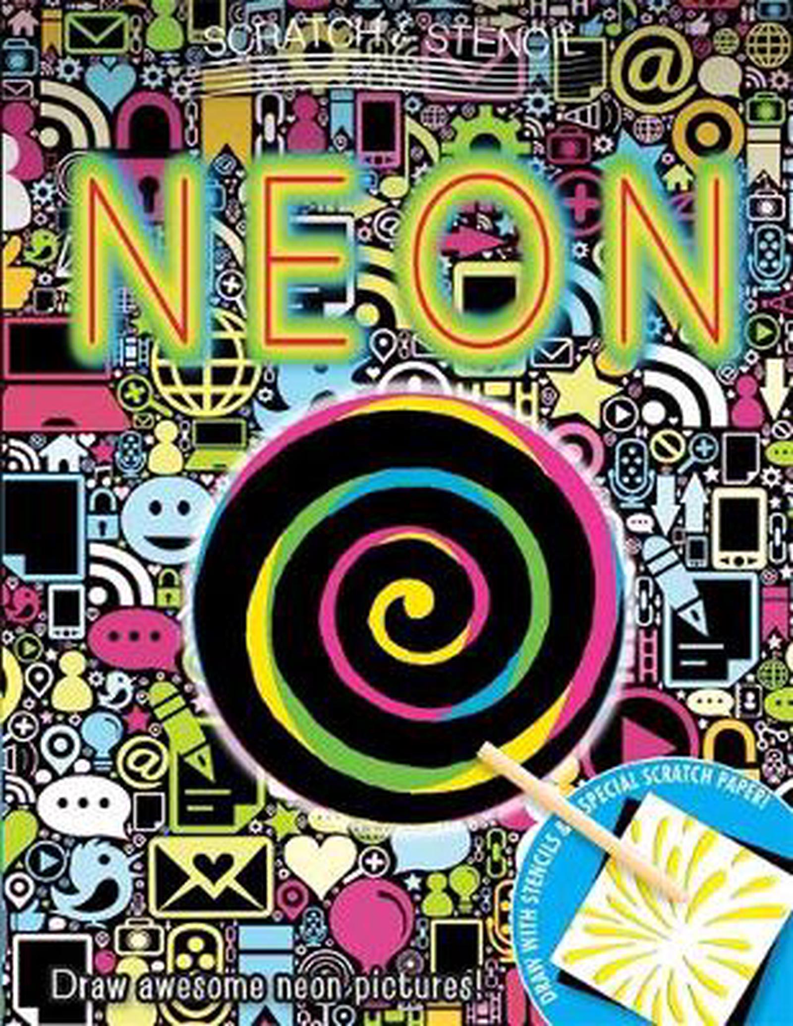 Buy Scratch & Stencil: Neon [With Stencils and Black Scratch Paper ...