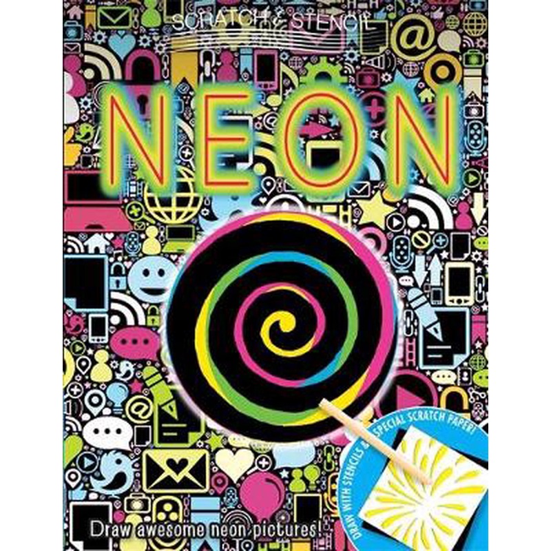 Buy Scratch & Stencil: Neon [With Stencils and Black Scratch Paper ...