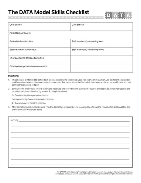 Buy The DATA Model Skills Checklist - MyDeal Australia