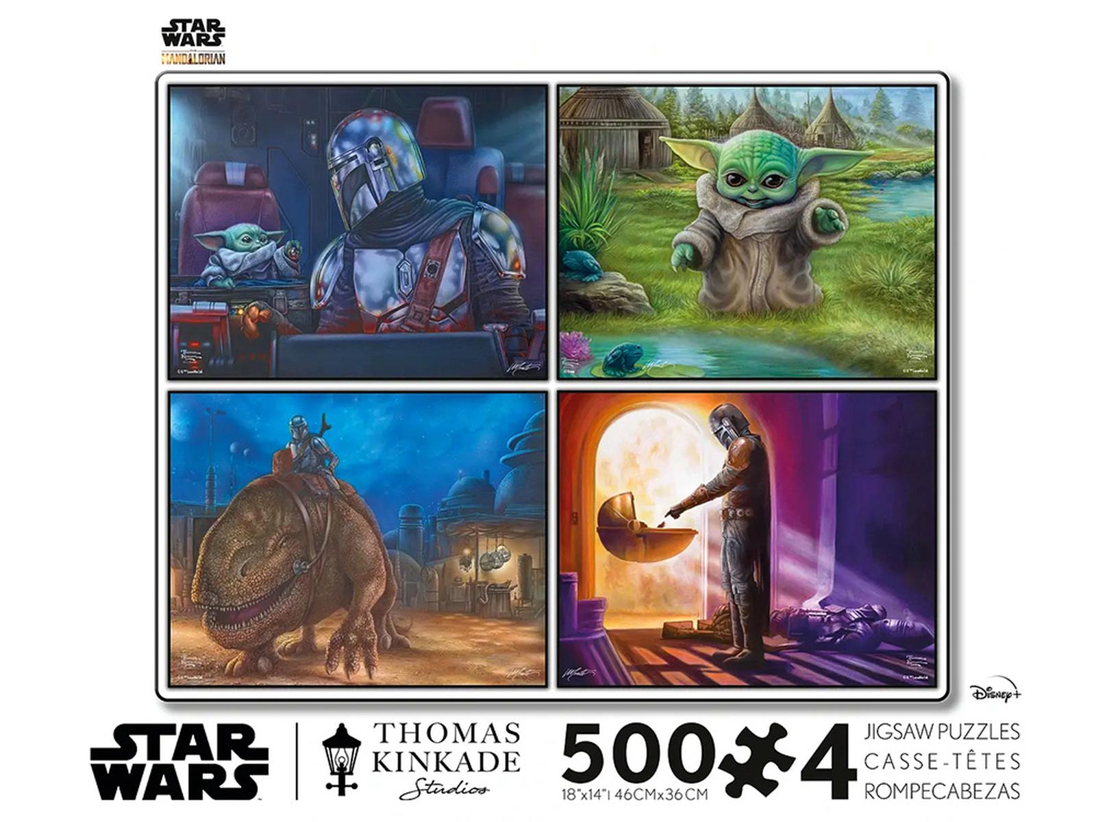 Buy Thomas Kinkade Star Wars Mandalorian 4-in-1 Jigsaw Puzzle, 500pc ...