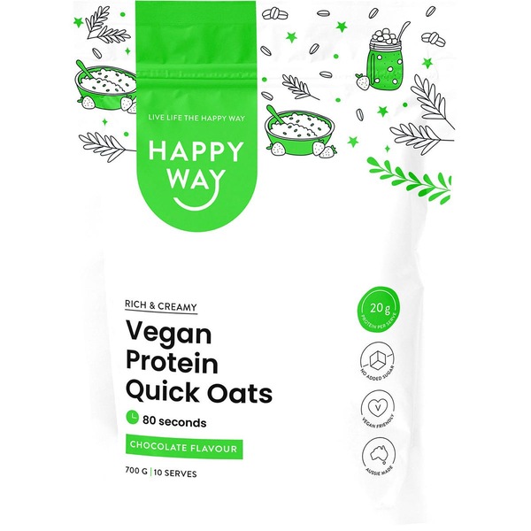 Buy Vegan Protein Quick Oats (Chocolate) - 700g - MyDeal Australia