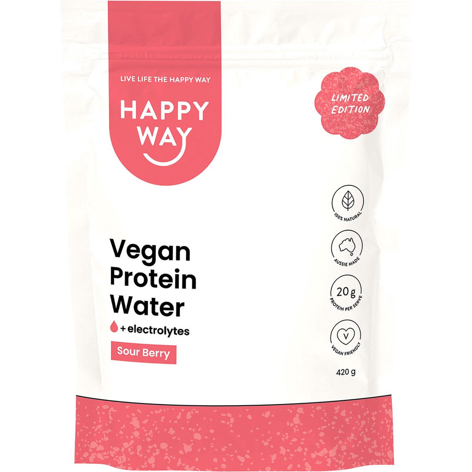 Buy Vegan Protein Water Powder Sour Berry - 420g - MyDeal Australia