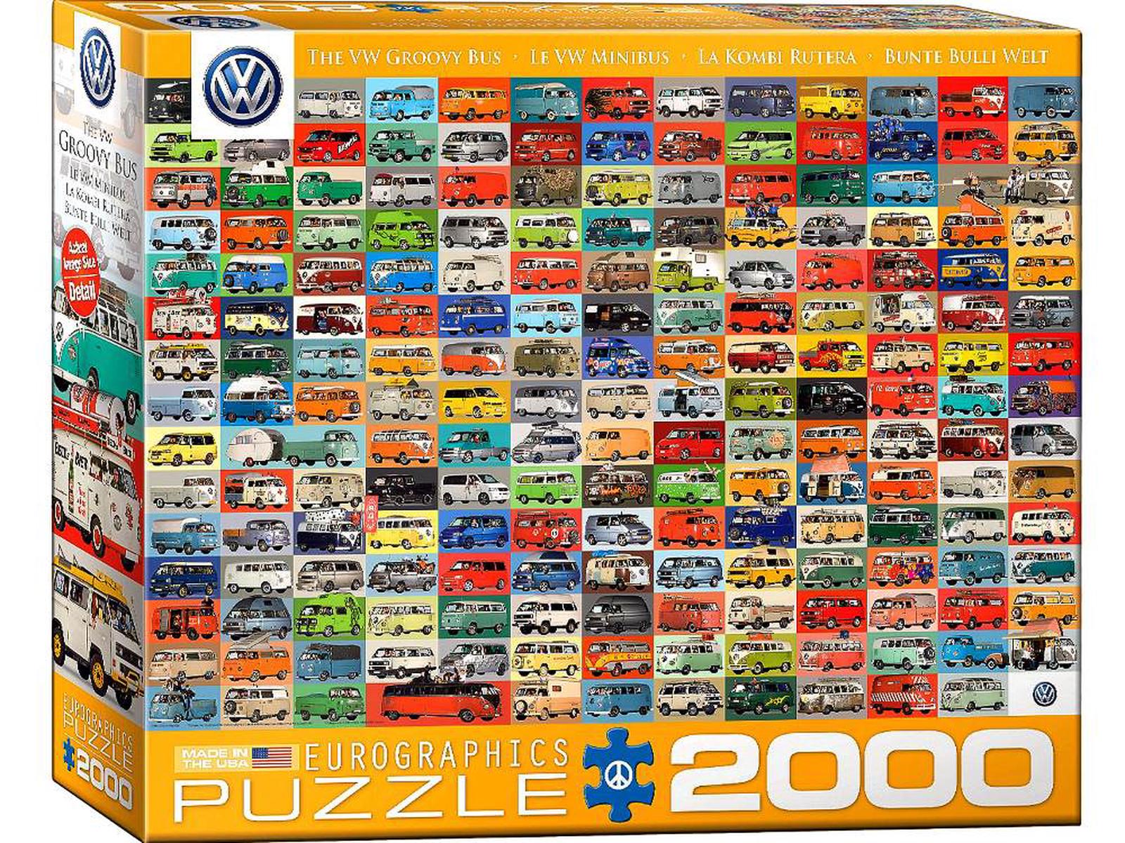 Buy VW Groovy Bus Jigsaw Puzzle, 2000 Piece - MyDeal Australia