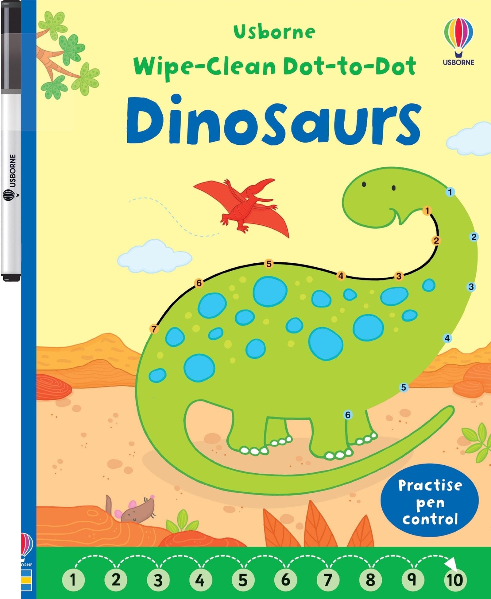Buy Wipe-clean Dot-to-dot Dinosaurs - MyDeal Australia