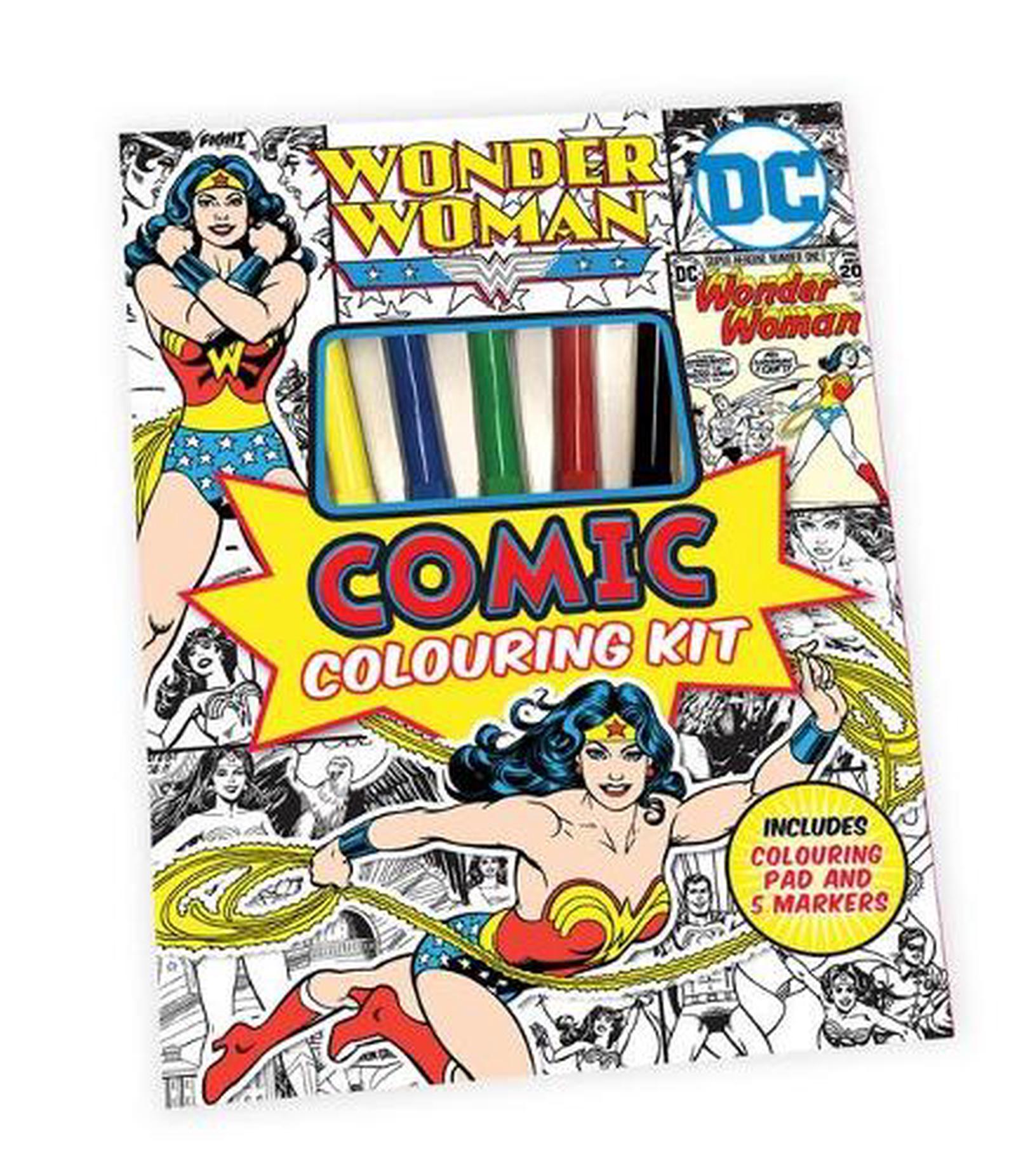 Buy Wonder Woman: Comic Colouring Kit (DC Comics) - MyDeal Australia