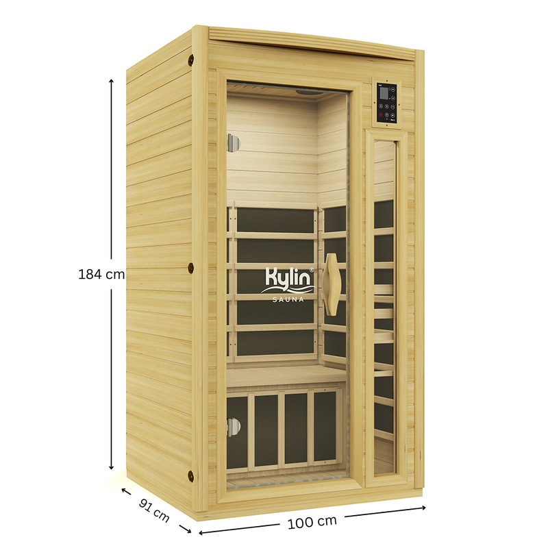 Buy Kylin Low EMF Carbon Infrared Sauna Room 1 Person - K8107 Low EMF - MyDeal