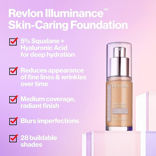 Buy 2 x Revlon Illuminance Skin-Caring Foundation 30mL - 201 Creamy ...