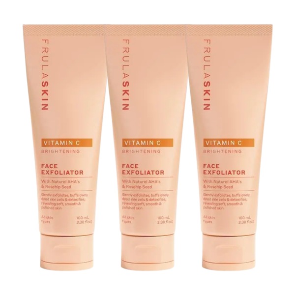 Buy 3 x Frula Skin Vitamin C Brightening Face Exfoliator with AHAs ...