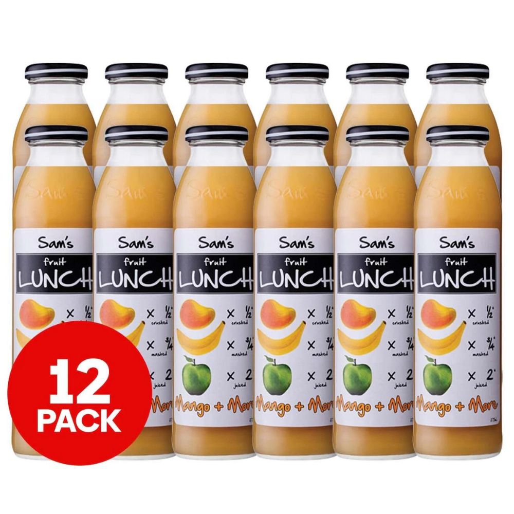 Buy 12 x Sam's Lunch Snack Drink Fruit Mango (& more) 375mL - MyDeal ...