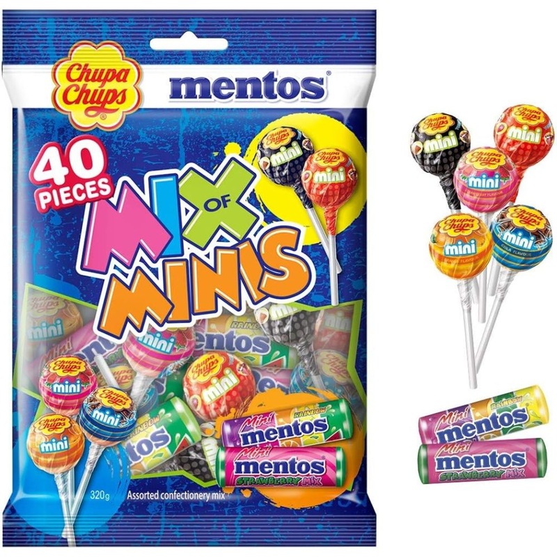 Buy Chupa Chups Mix of Minis Bag, 40 Lollipops and Mini Rolls - MyDeal