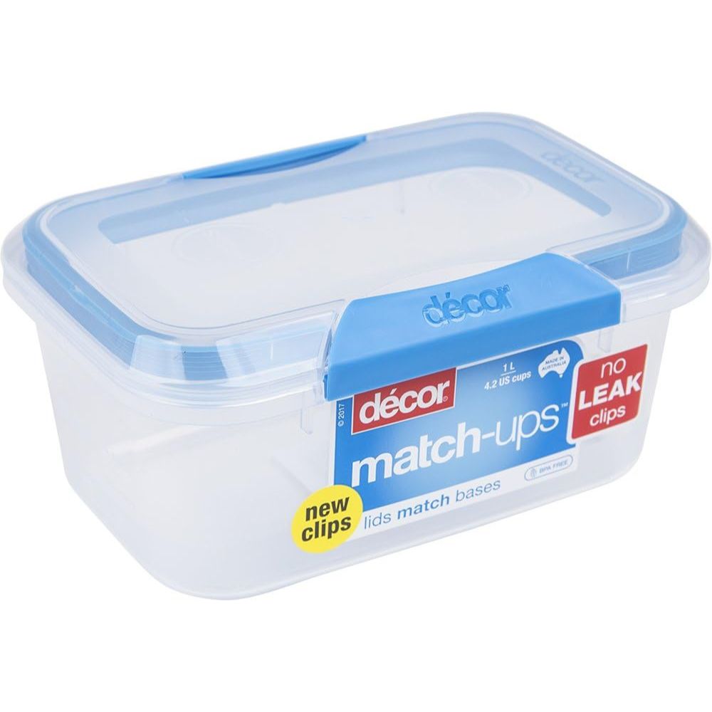 Buy Décor 1L Food Storage Pantry Container - Match-ups Clips - Ideal ...