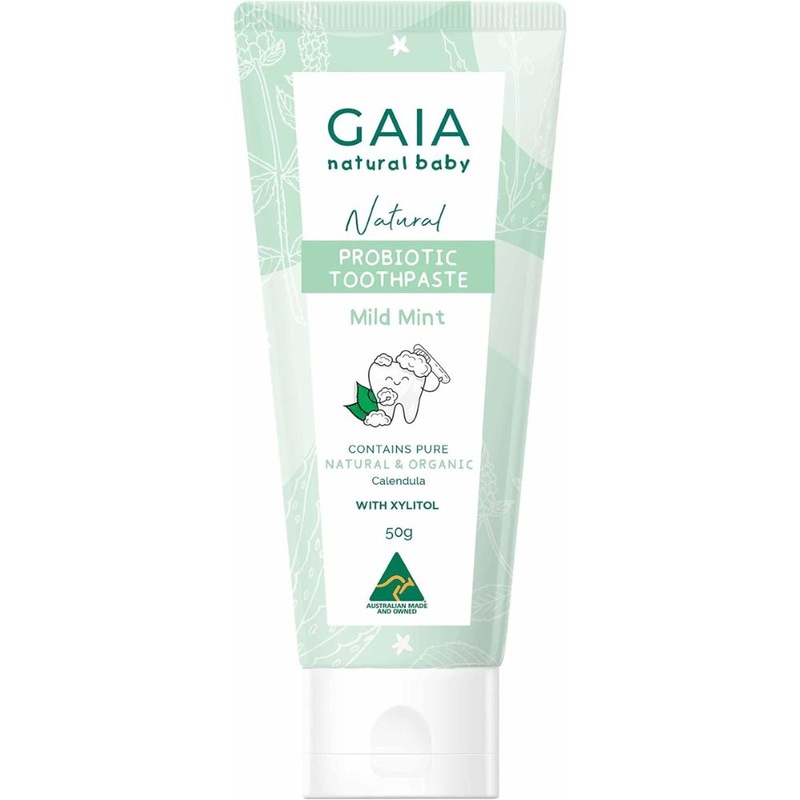 Buy GAIA Natural Baby Probiotic Toothpaste Mild Mint -99% Natural ...