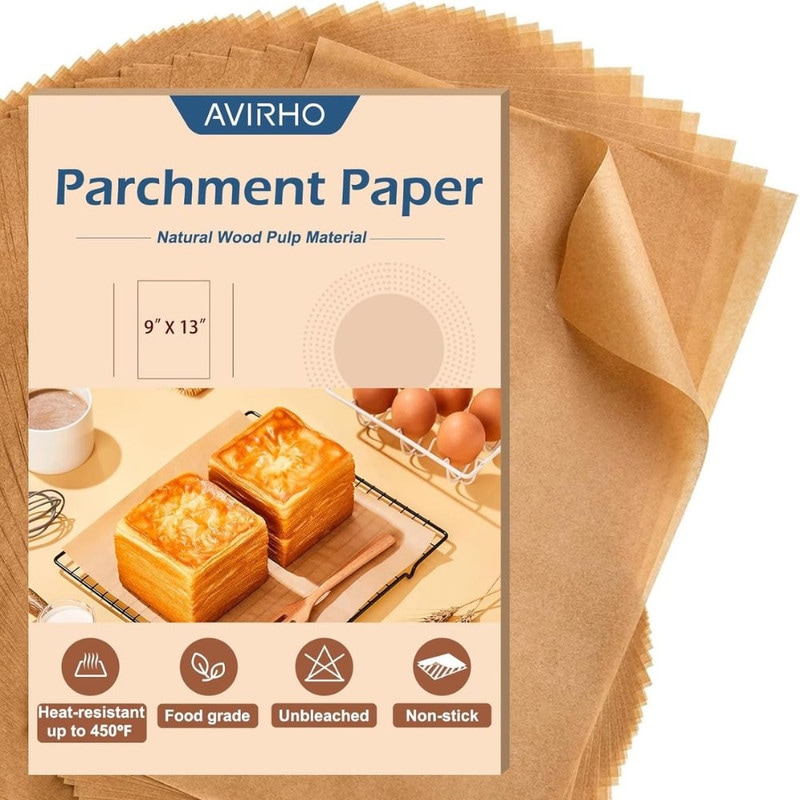 Buy Parchment Paper Baking Sheets, 9x13IN Precut Non-Stick Parchment ...