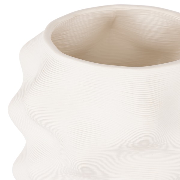 Buy Amalfi Colson 3D Printed Vessel Matte White 17.5x16.8x25.5cm ...