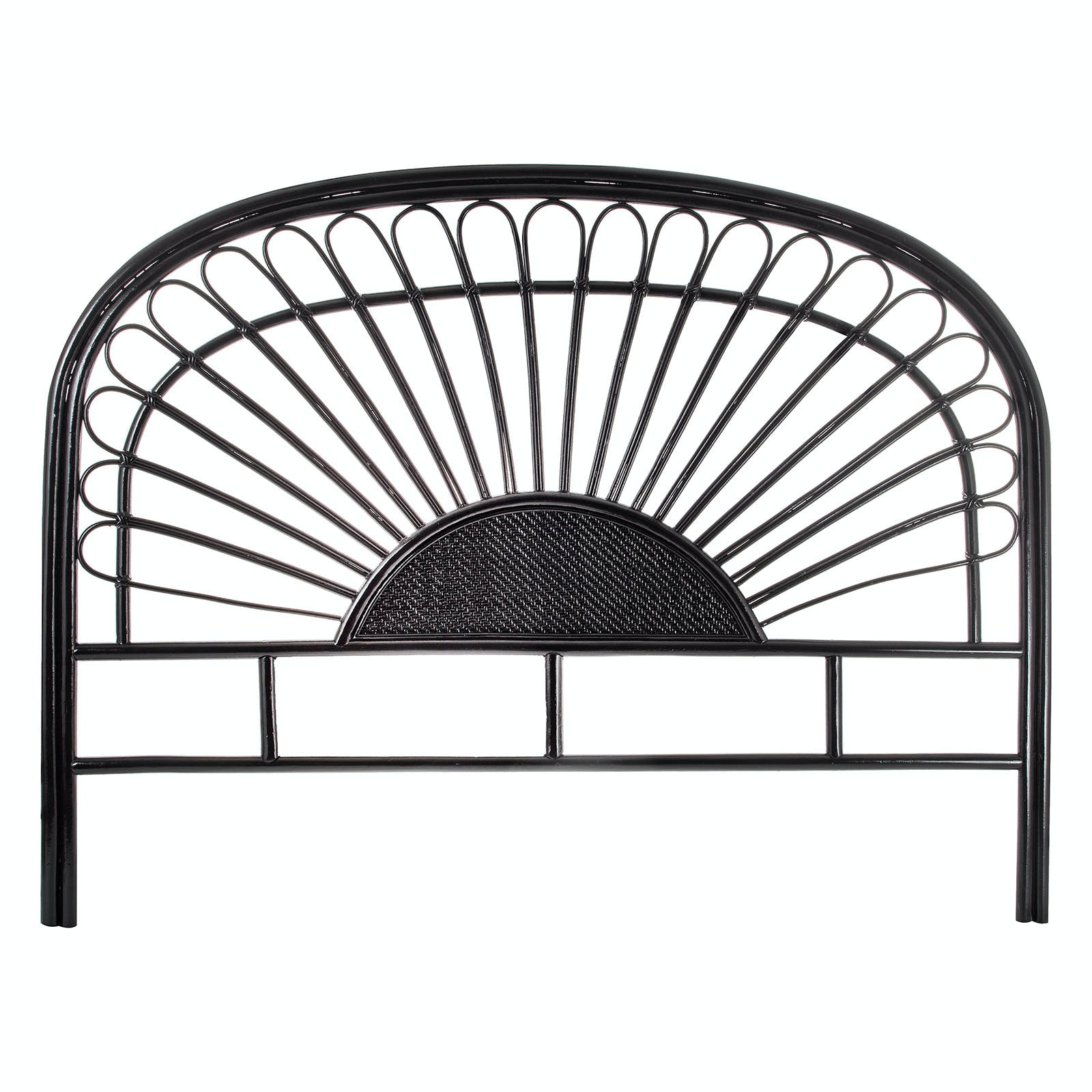 Buy Ada Bohemian Design Black Rattan Queen Bed Head - MyDeal Australia