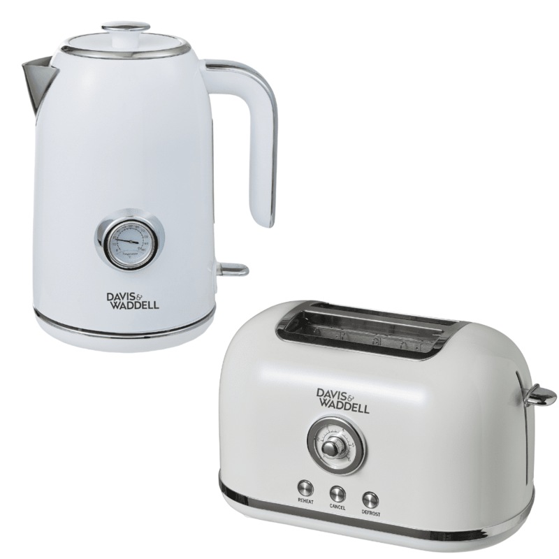 Buy Davis & Waddell Retro Electric Kettle and Bread Toaster Set, 2 ...