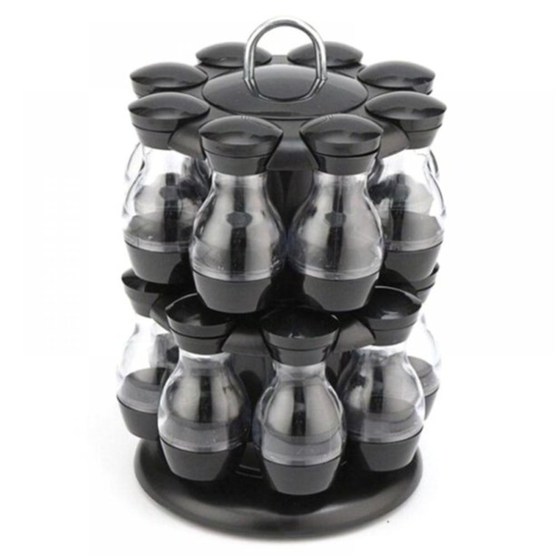 Buy 1 Only 16-Jar Revolving Spice Rack Organizer, Spinning Countertop ...