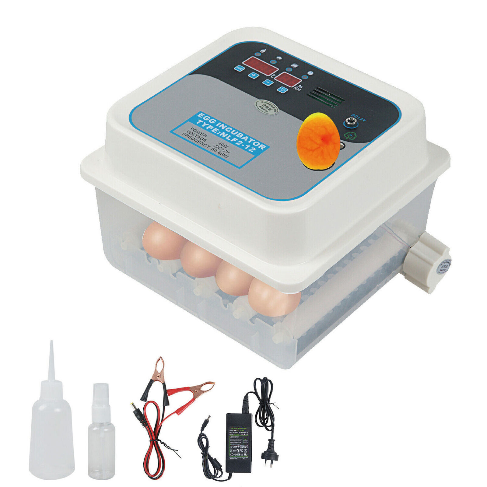 Buy 12/24 Egg Incubator Fully Automatic Digital Led Turning Chicken ...
