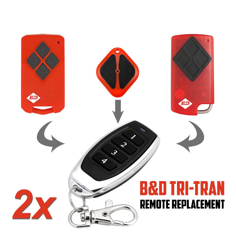 Buy 2x Garage Remote Replacement B&D Tritran Control-A-Door BND/TB5/BD4 ...