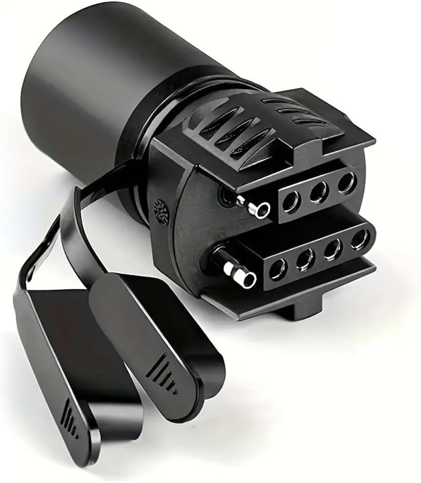 Buy 7-Way Round to 4/5 Pin Flat Trailer Adapter Plug ? Heavy Duty 12V ...