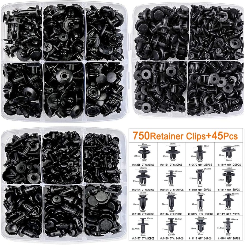 Buy 795PCS Car Body Trim Clips Retainer Bumper Auto Panel Push Plastic ...