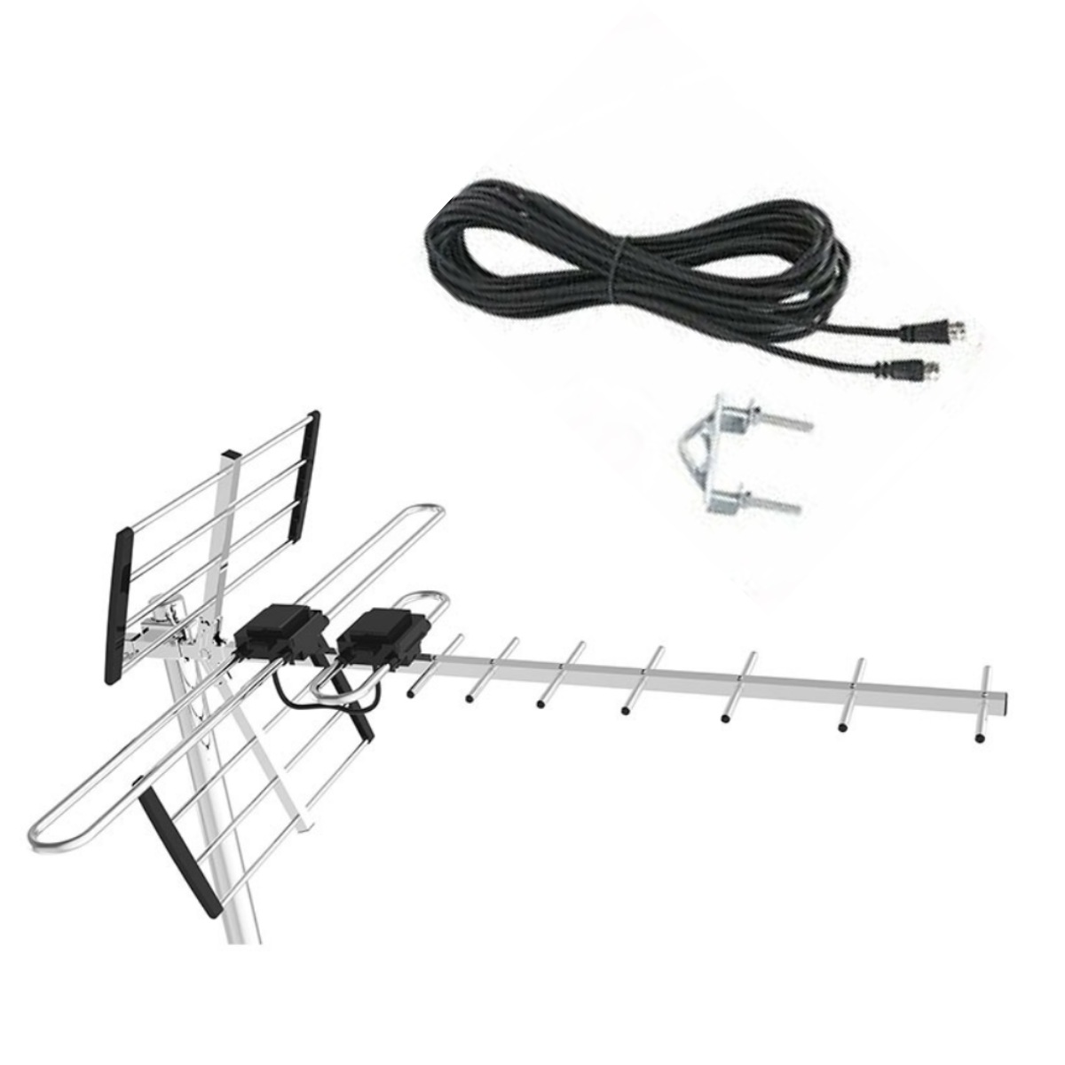 Buy Amplifier Booster Digital TV Outdoor Antenna Aerial UHF VHF FM ...