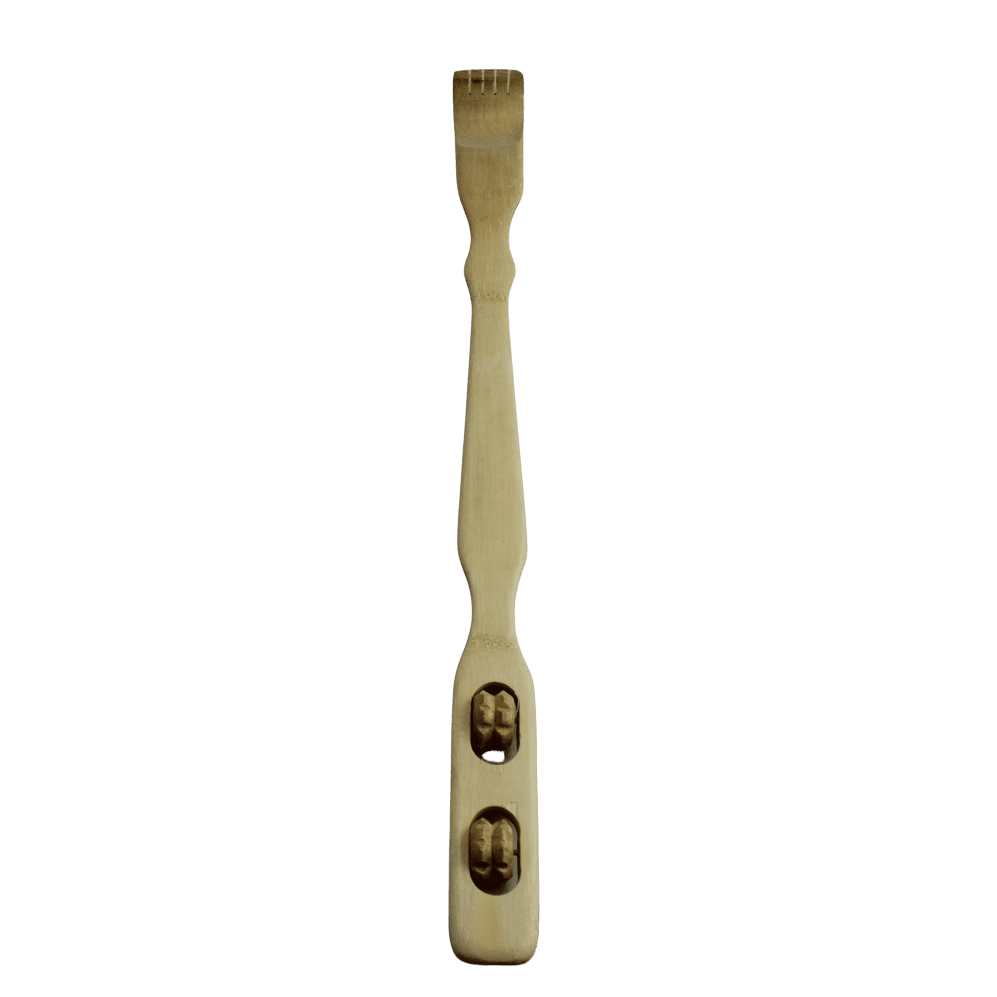 Buy Bamboo Wood Back Scratcher with Massage Rollers - MyDeal Australia