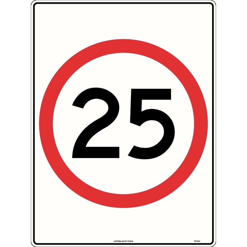 Buy 25km Speed Sign - 450x600mm - MyDeal