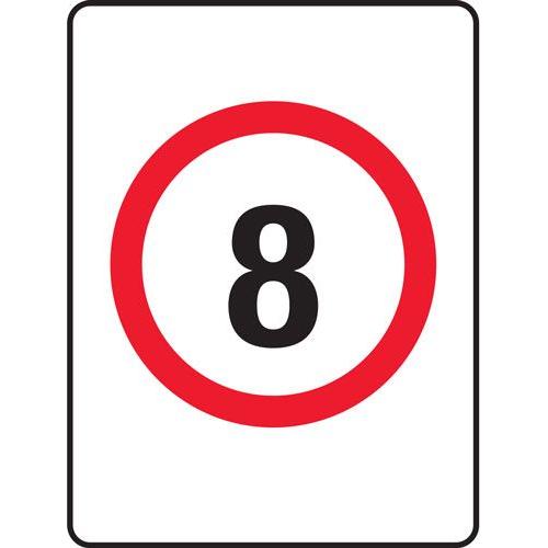 Buy 8km Speed Sign - 450x600mm - MyDeal Australia