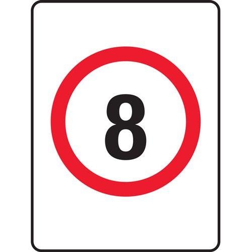 Buy 8km Speed Sign - 450x600mm - MyDeal Australia