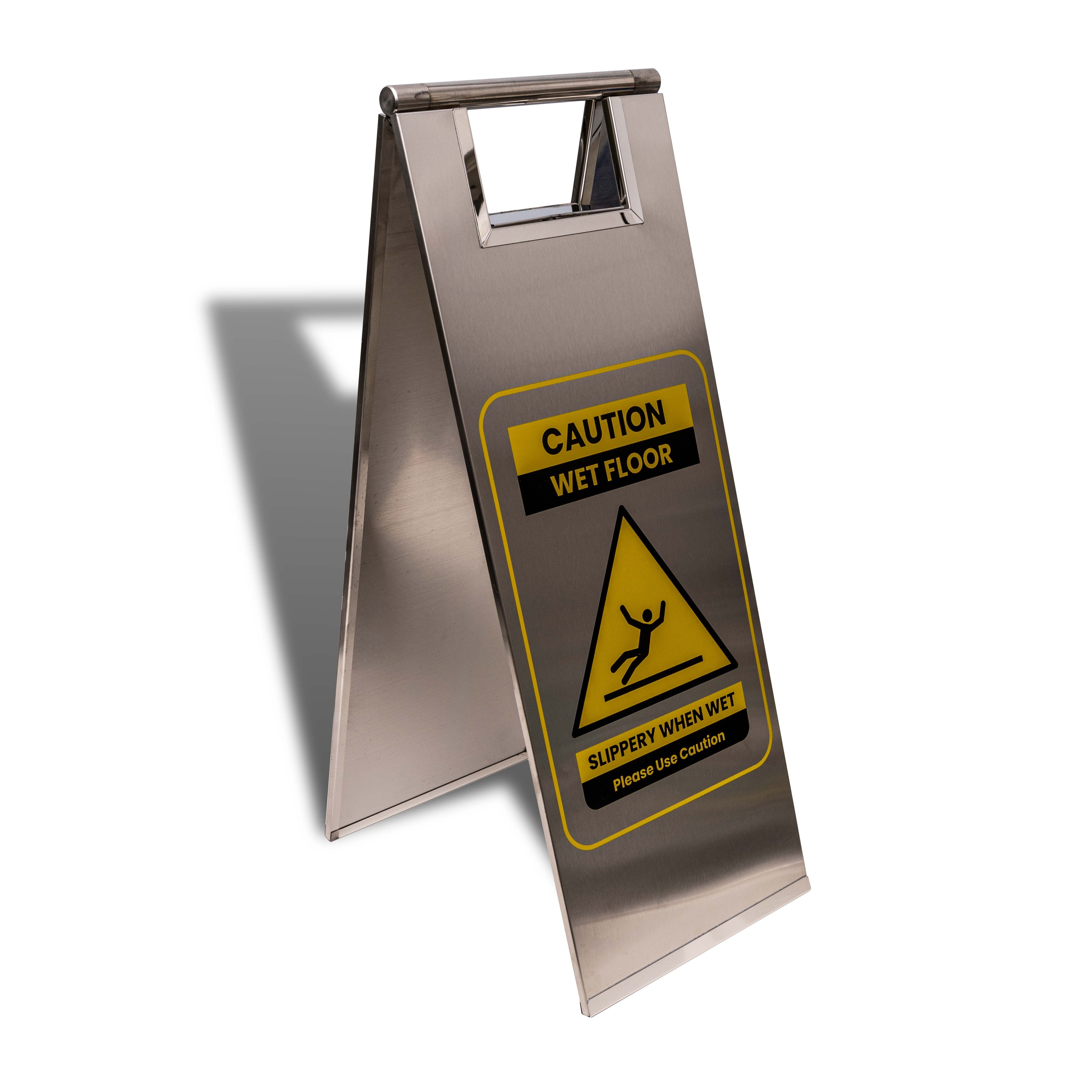 Buy A-Frame Safety Sign - Wet Floor - Stainless Steel - MyDeal Australia