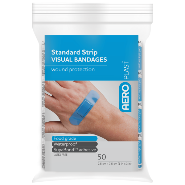 Buy AEROPLAST Premium Visual Strip 7.5 x 2.5cm Bag/50 - MyDeal Australia