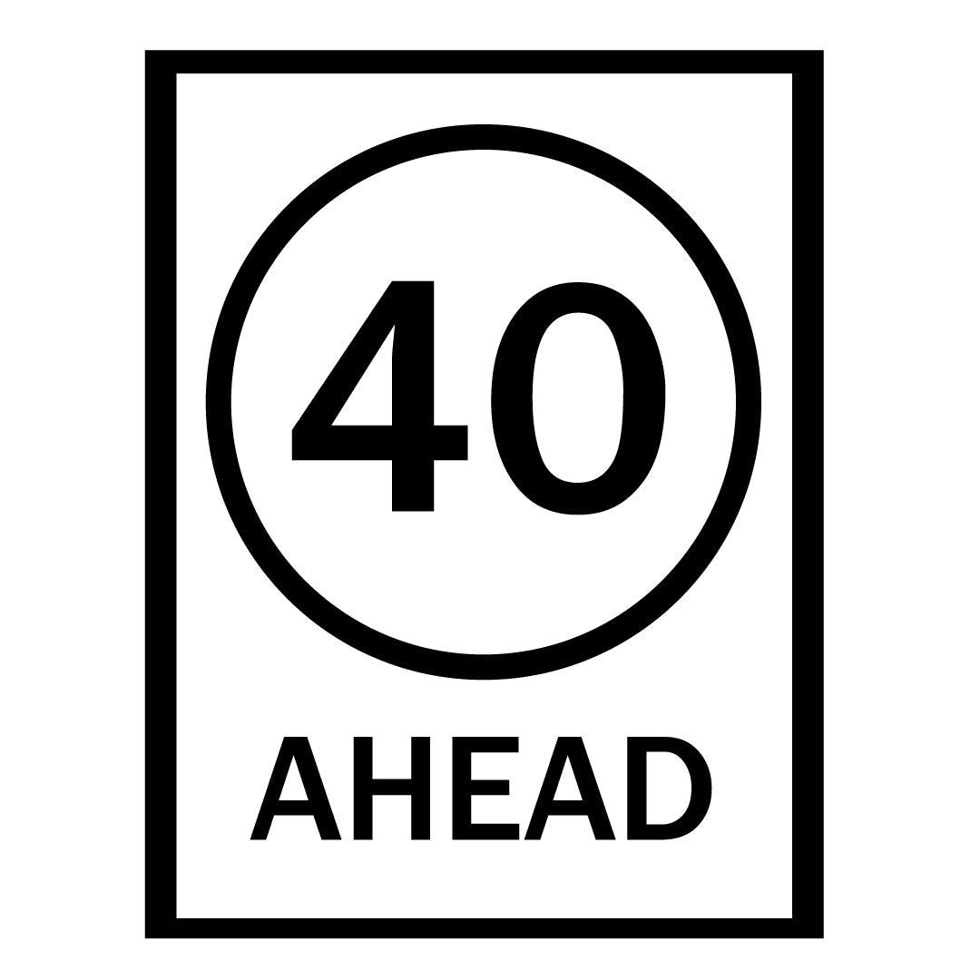 Buy Boxed Edge Sign - 40km/h Ahead - 1200x900mm - MyDeal Australia