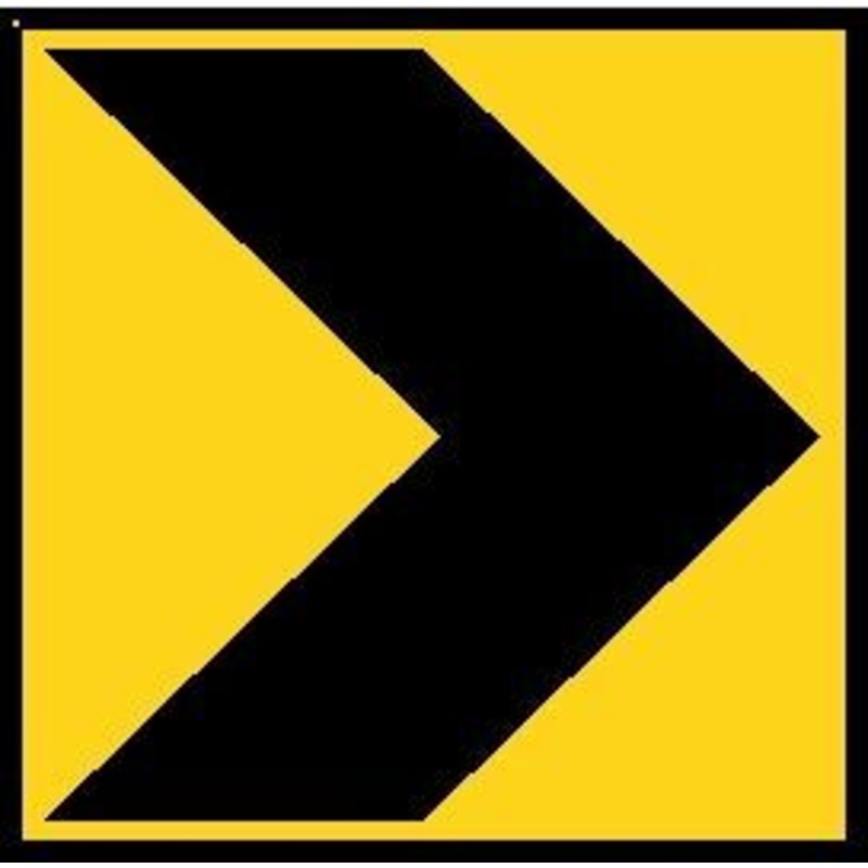Buy Boxed Edge Sign - Chevron - 600x600mm - MyDeal