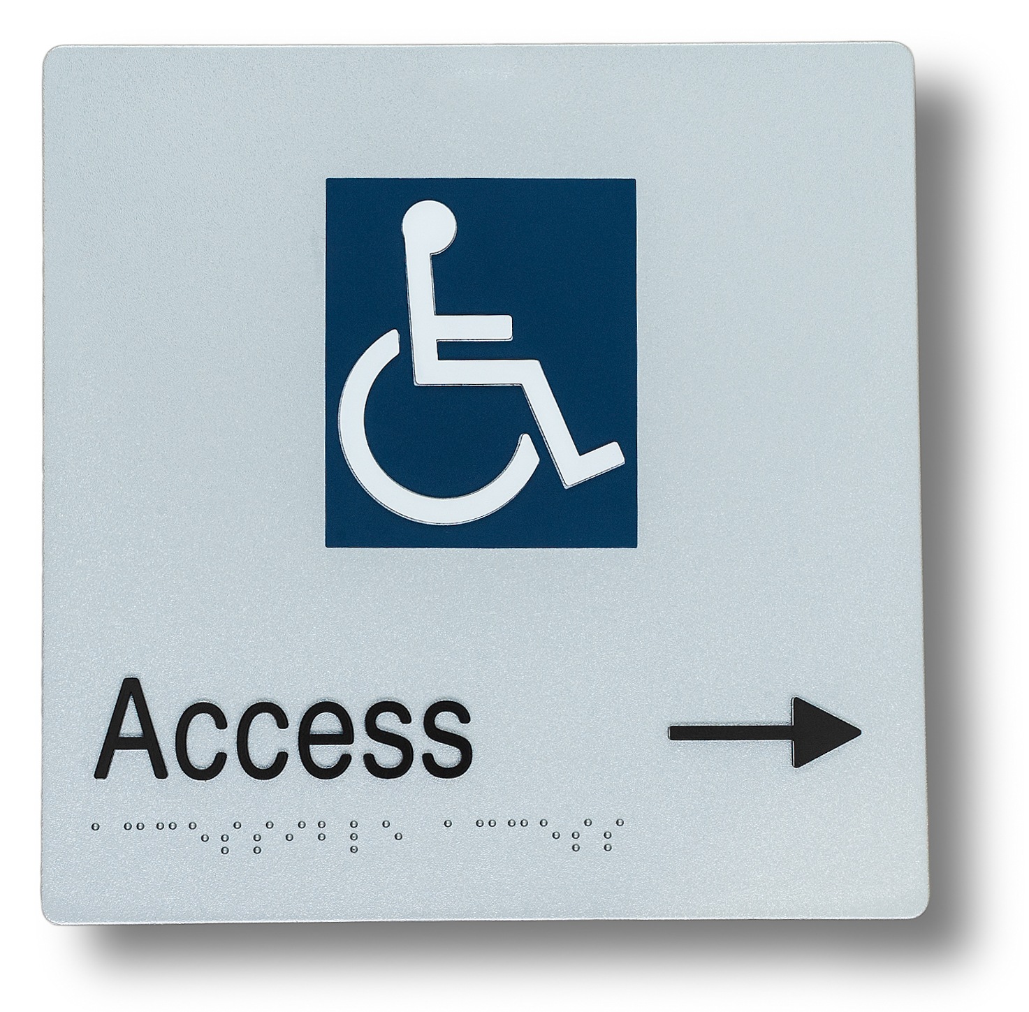 Buy Braille Sign - Access Entry - Right Arrow - 180x180mm - MyDeal ...